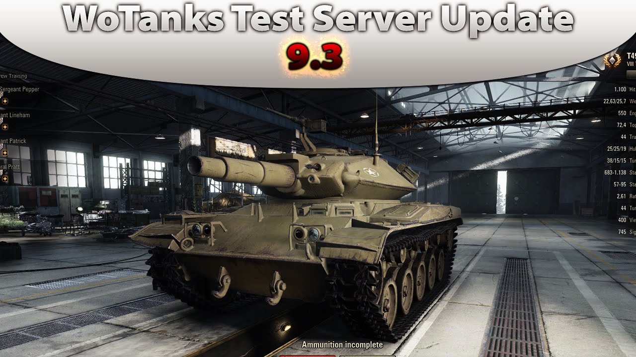 World of Tanks - Test Server Update 9.3 - Quicklook - Ru251 - T49 - M41 ...