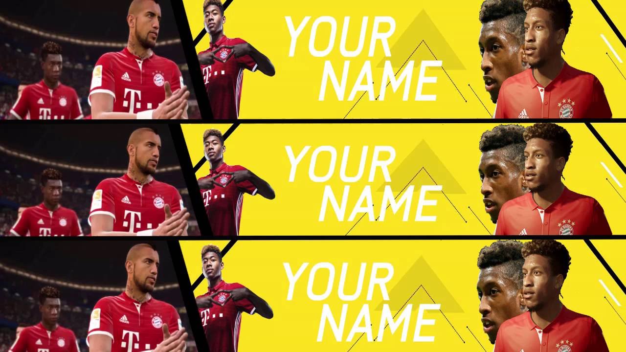FREE YOUTUBE BANNER TEMPLATE: FC BAYERN FIFA 17 (FREE DOWNLOAD) - YouTube