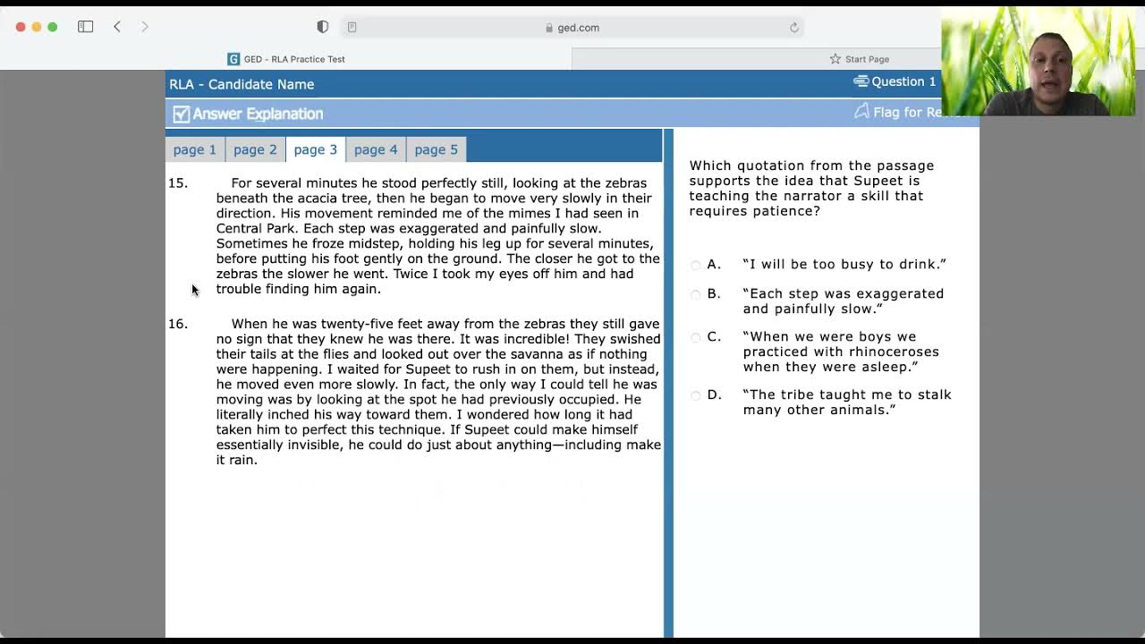 GED Language Arts Lesson - YouTube