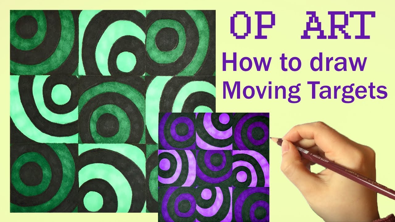 How to draw Op Art Moving Targets (Beginner Friendly) - YouTube