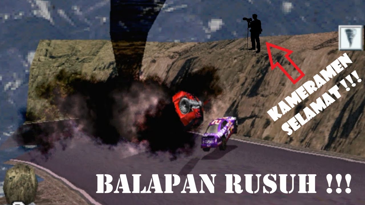 BALAP MOBIL RUSUH !!! BADAI PETIR GAME PLAYSTATION PS1 NASCAR RUMBLE ...