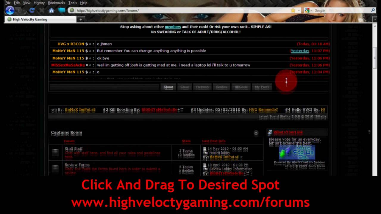 How To Expand The Shoutbox Youtube