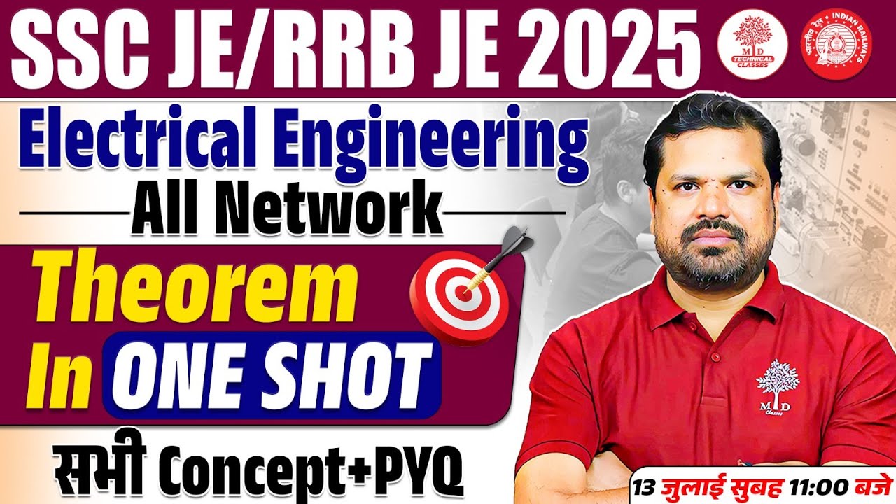 SSC/RRB JE ELECTRICAL CLASSES | NETWORK THEOREMS | SSC JE NETWORK ...