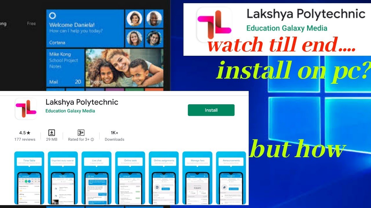 lakshya polytechnic app ko pc par kaise chalaaye . 🤔 [polytechnic classes in hindi] .SIKH HII LO ...
