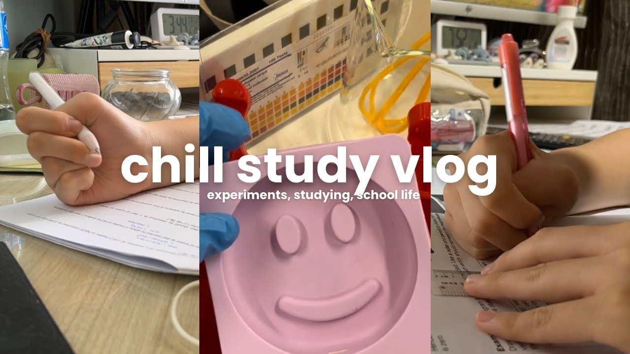 chill study vlog || lots of student life clips, experiments, cramming ...