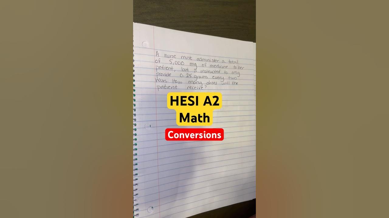 HESI A2 Math Word Problems And Conversions hesi hesia2 hesiexam hesi-a2-math-word-problems-and-conversions-hesi-hesia2-hesiexam