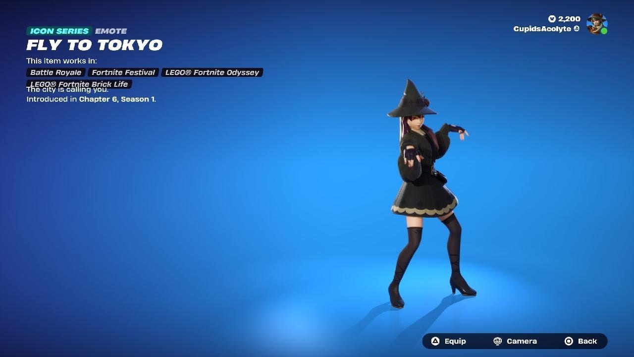 Fortnite new Fly to Tokyo emote - YouTube