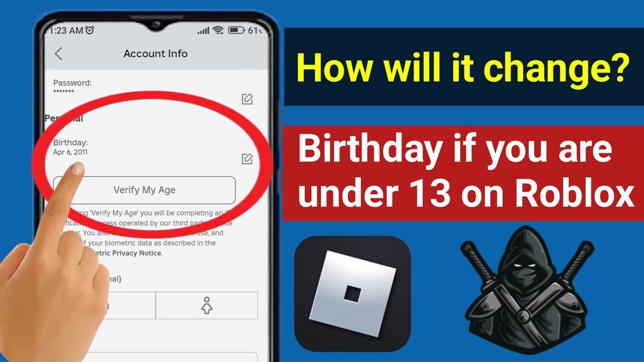 How to Change Age on Roblox if Under 13 (Change Birthday on Roblox ...