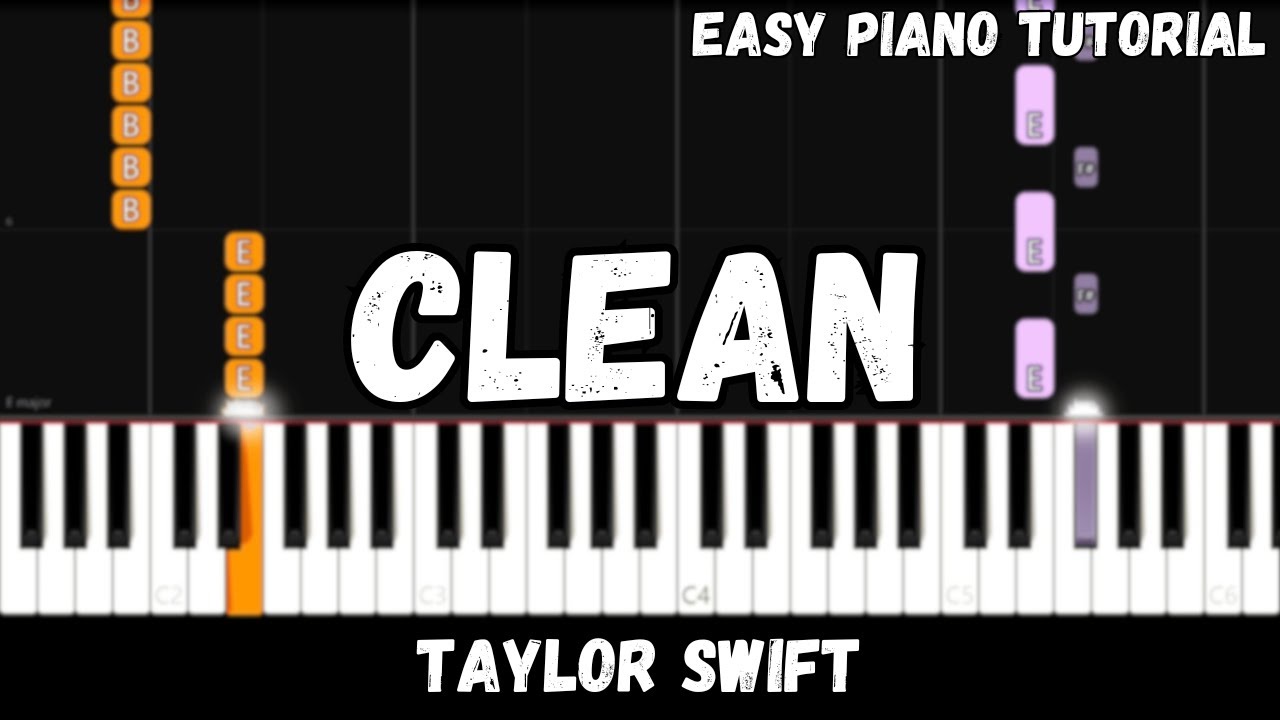 Taylor Swift - Clean (Easy Piano Tutorial) - YouTube