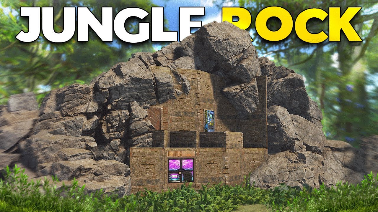 I Built a Hidden Jungle Rock Base in Rust - YouTube