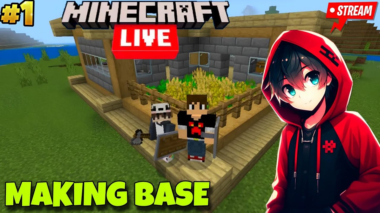 Making base part 1 in Thunder smp| public smp server for Minecraft 🔴 ...