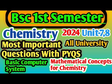 Bsc 1st Semester Chemistry Most Important Questions(4)Fundamentals of Chemistry #bsc # ...