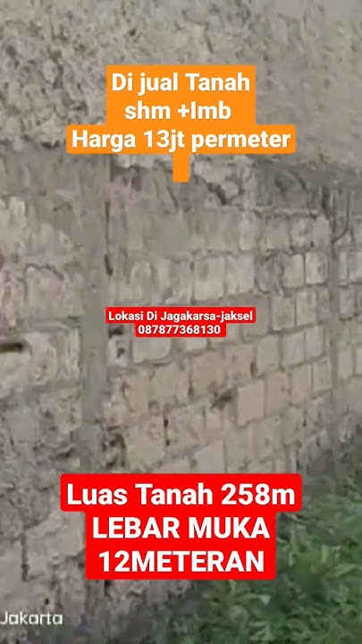 TANAH DI JAGAKARSA JAKSEL Luas tanah 258m - YouTube