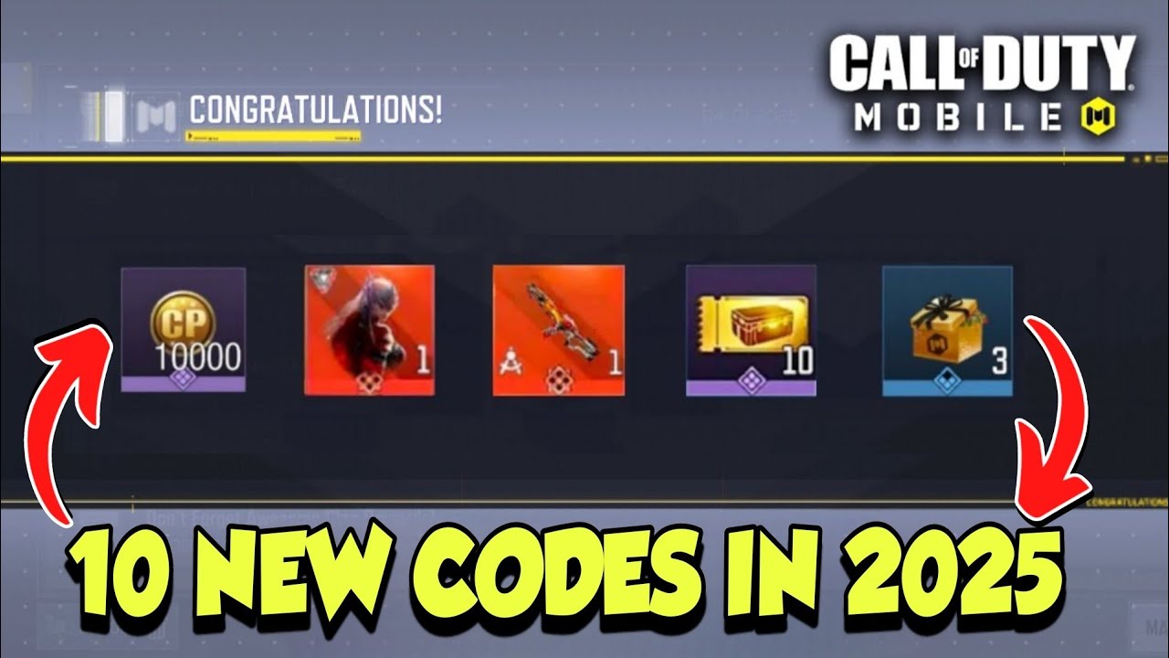 *NEW* CODM REDEEM CODES 2025 JANUARY | COD MOBILE COODES 2025 | CALL OF ...