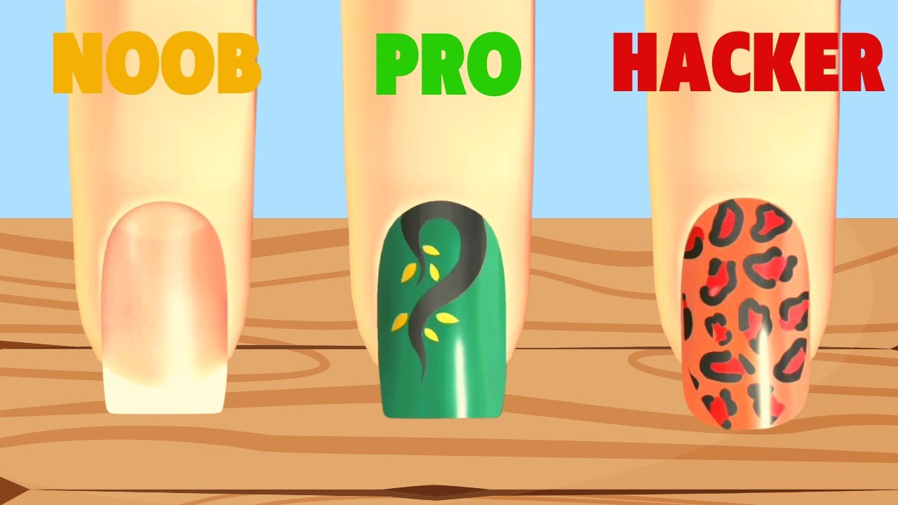 NOOB vs PRO vs HACKER - Nail Salon - YouTube
