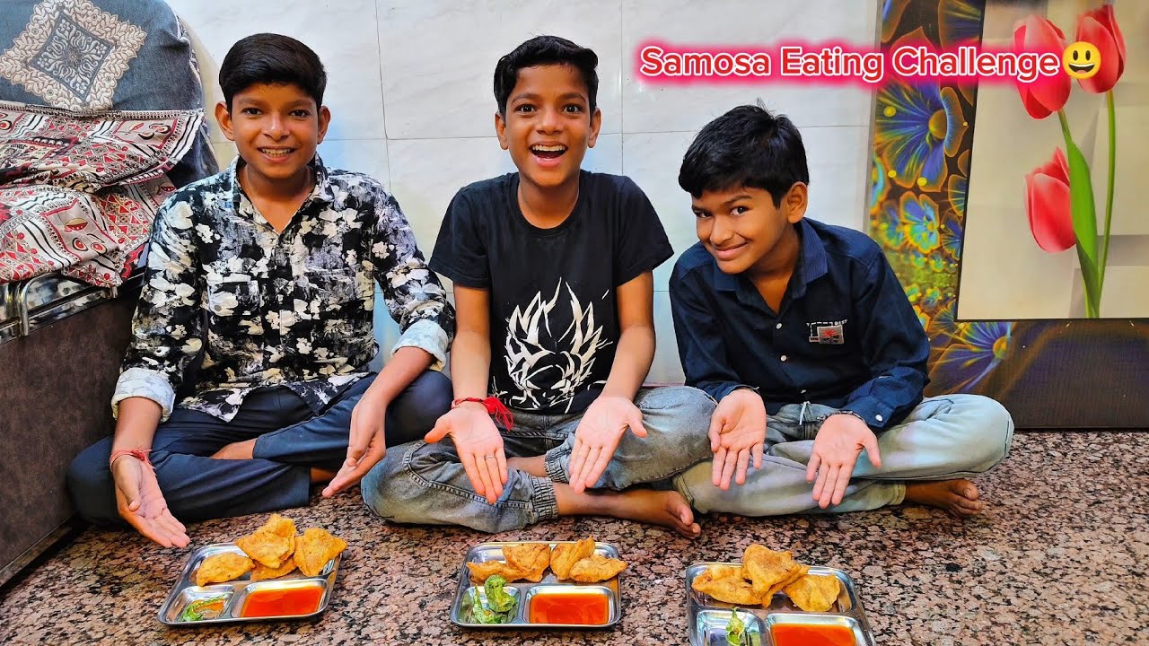 Samosa Eating Challenge 😋 - YouTube