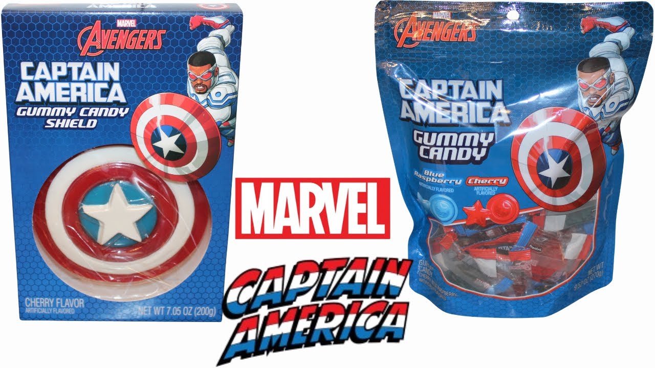 Frankford Marvel Avengers Captain America: Gummy Candy Shield & Gummy ...