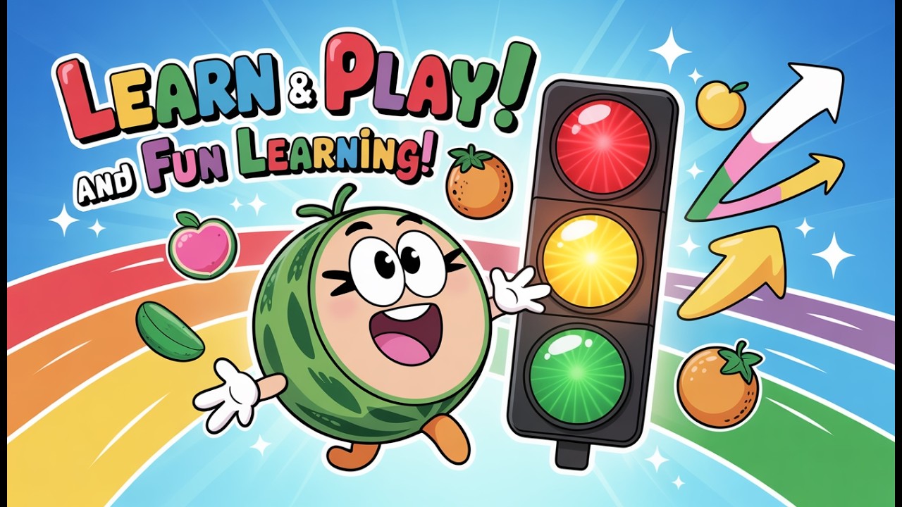 Traffic Light Game 🚦 + Colors & Fruits for Kids 🌈🍎 | Fun Learning ...