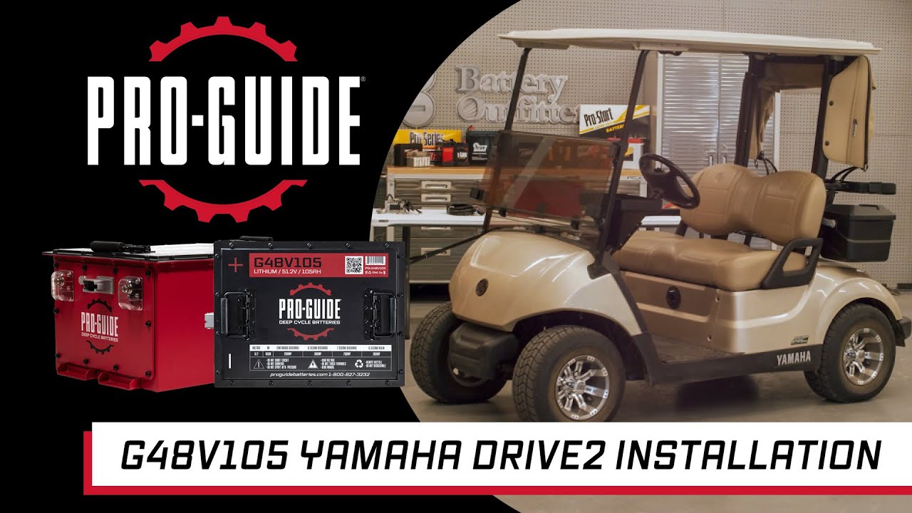 Pro-Guide Lithium G48V105 Yamaha Drive2 (2017+) Installation - YouTube