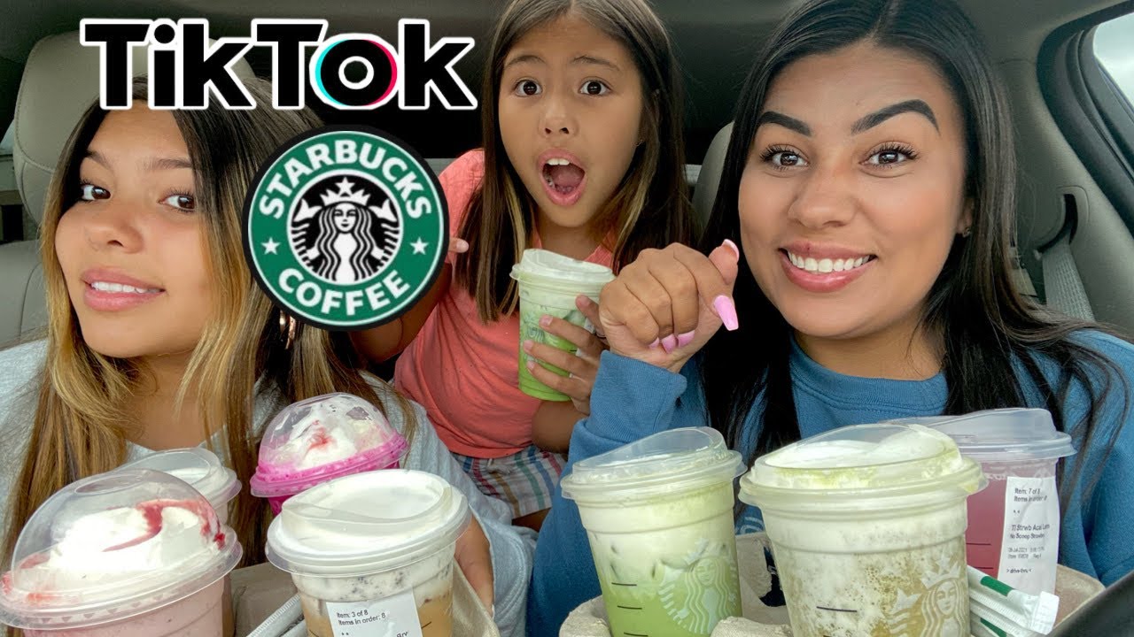 Trying Viral Tiktok Starbucks Drinks Secret Menu Youtube
