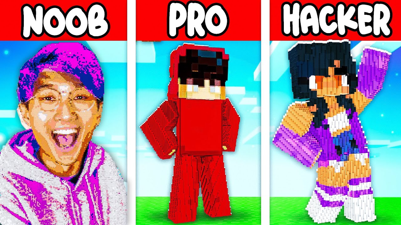 BEST YOUTUBERS Build Challenge: NOOB vs HACKER - YouTube