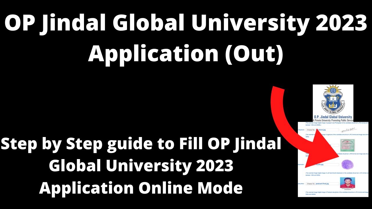 OP Jindal Global University Admission 2023 Application (Started)- How to Fill Application Form ...
