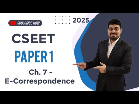 CSEET - Paper 1 - Business Communication - Ch. 7 - E-Correspondence ...