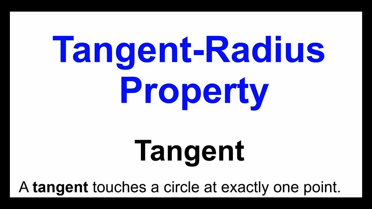 Circle Geometry 4 - Tangent-Radius Property - YouTube