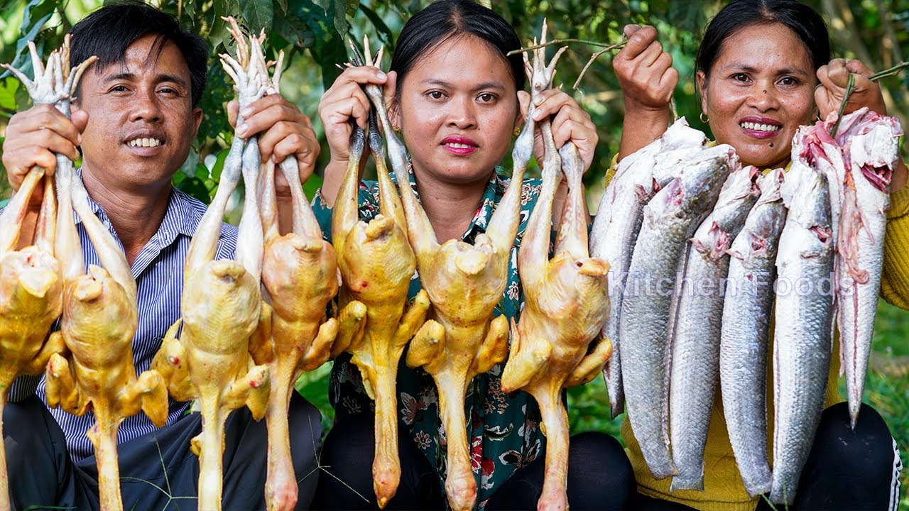 Cooking Fish in Chicken Style Recipe in My Village - Easy Deep Steam ...