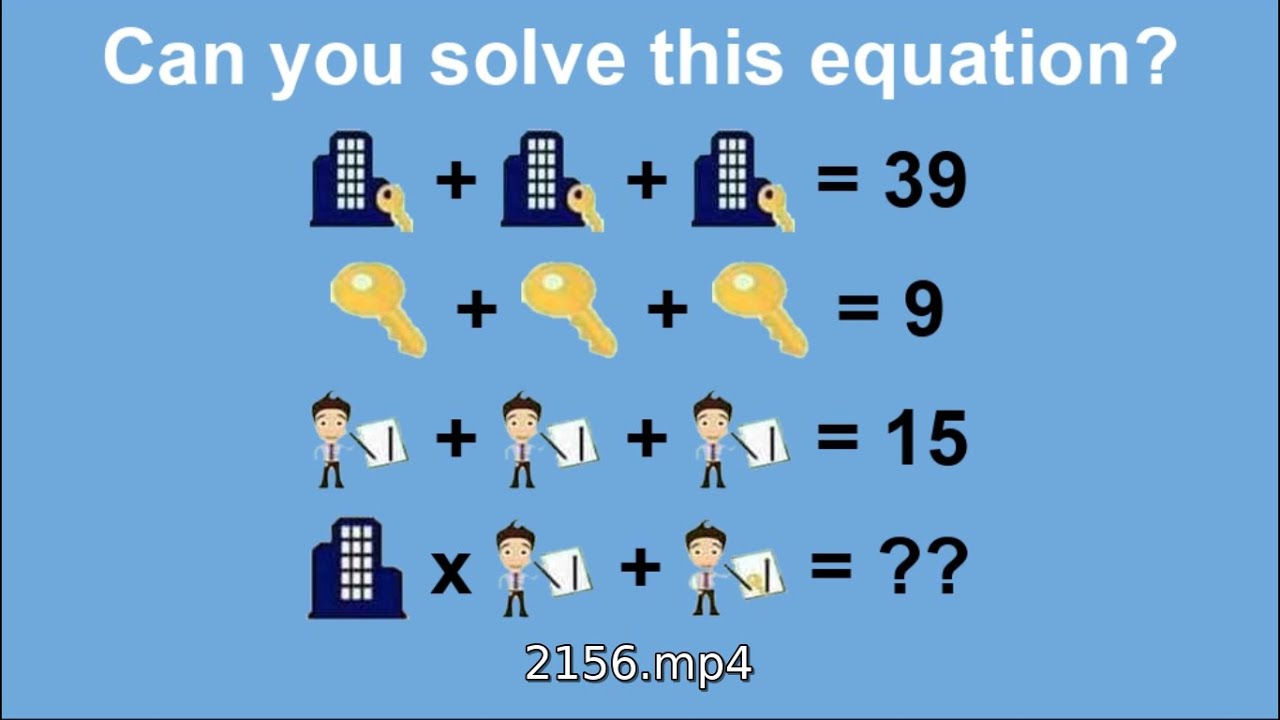 Easy Building Key Painter Equation - Viral Math Problem 2020 - YouTube