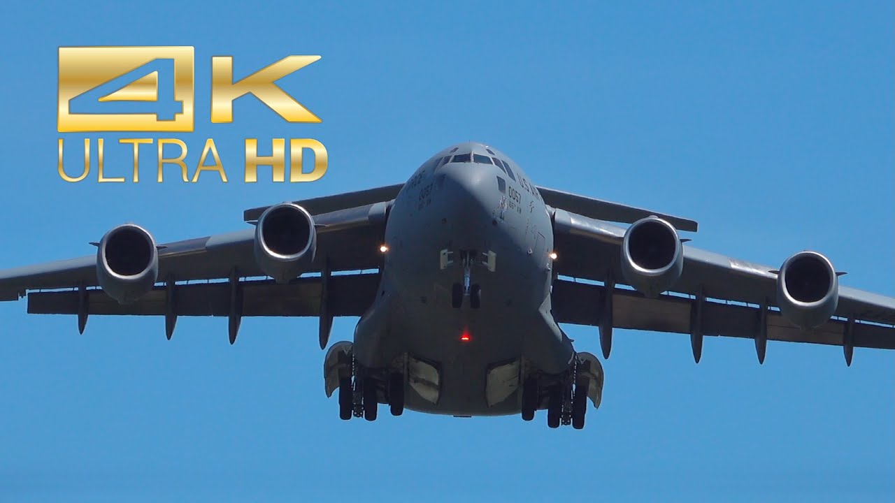 (4K) Boeing C-17 Globemaster III United States Air Force USAF 98-0057 ...