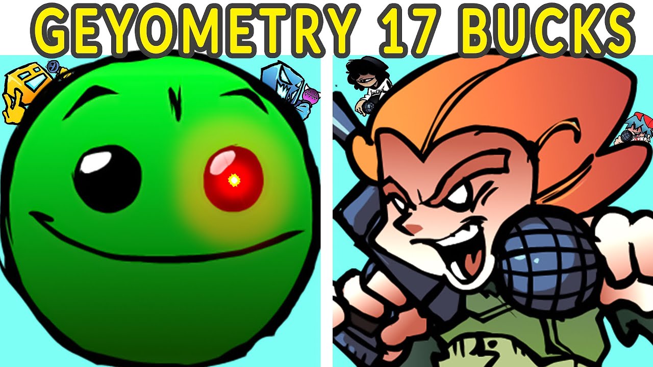Friday Night Funkin' VS Geyometry 17bucks | Fire In The Hole (Lobotomy ...