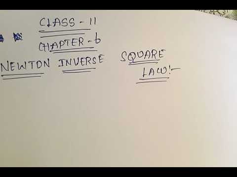 Newton inverse square law - YouTube