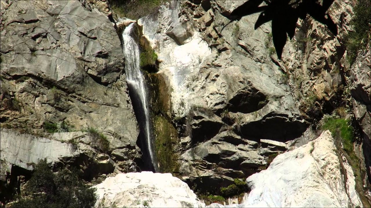 3-tier, 80-foot Fish Canyon Falls in Azusa, CA. - YouTube