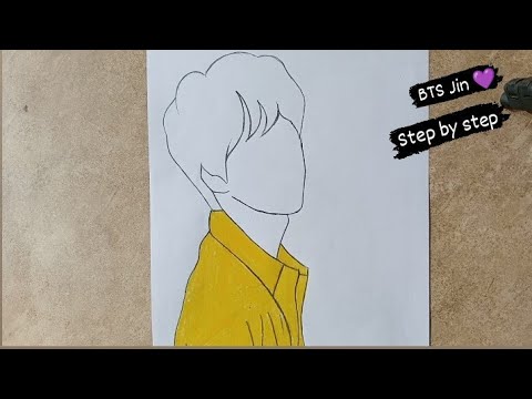 How to draw Jin of BTS 💜| BTS Drawing jin Easy Pencil sketch|Pencil ...