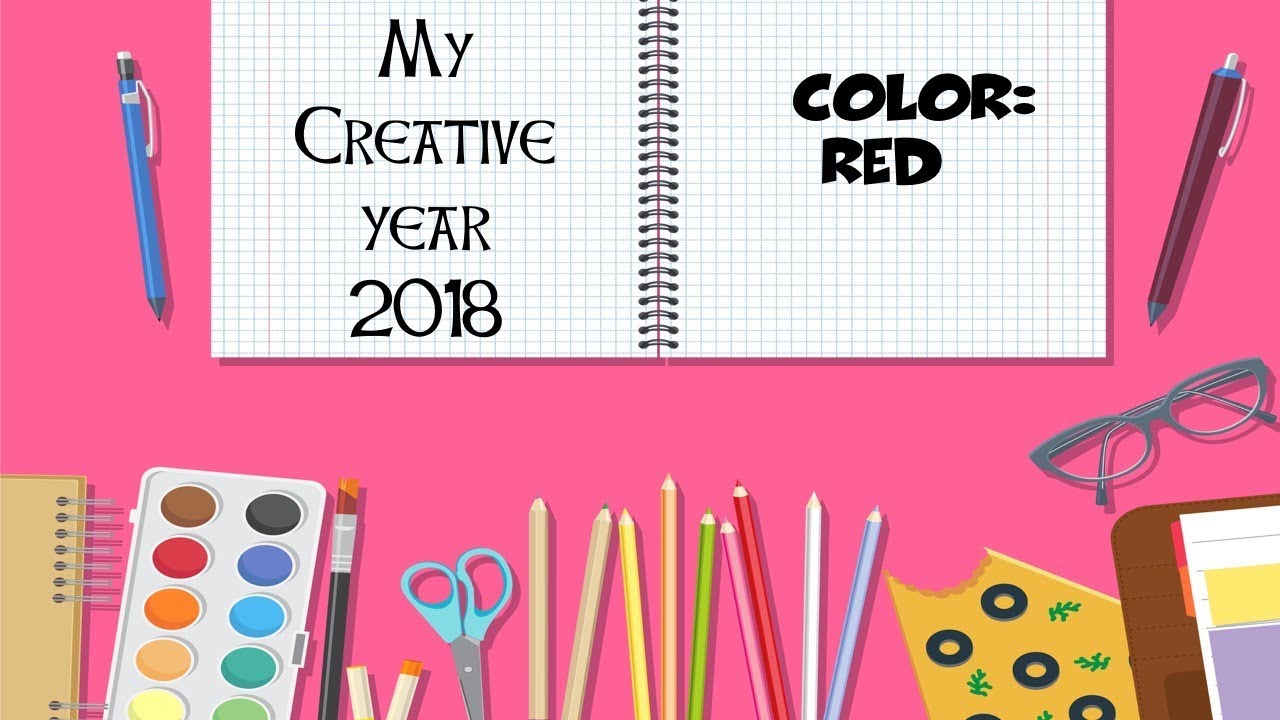 How to Create a RED Art Journal Page for #mycreativeyear 2018 February ...