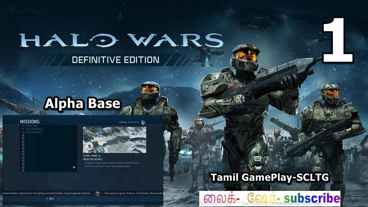 Halo Wars 1: ALPHA BASE -Mission 1 -Tamil Game-play-SCLTG - YouTube