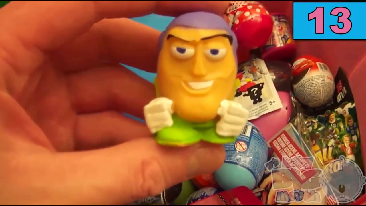 NEW Huge 101 Surprise Egg Opening Kinder Surprise Blind Bag Disney ...