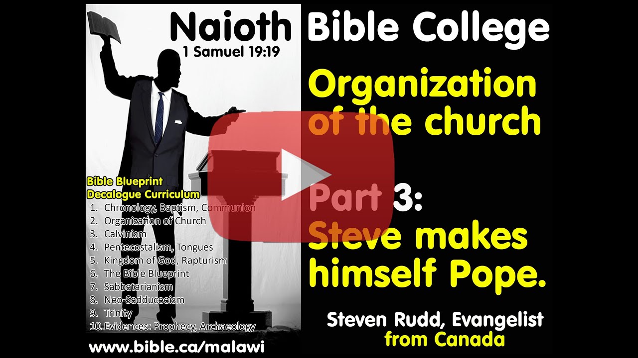 Organization of the New Testament church. part 3 of 4: Steve appoints ...