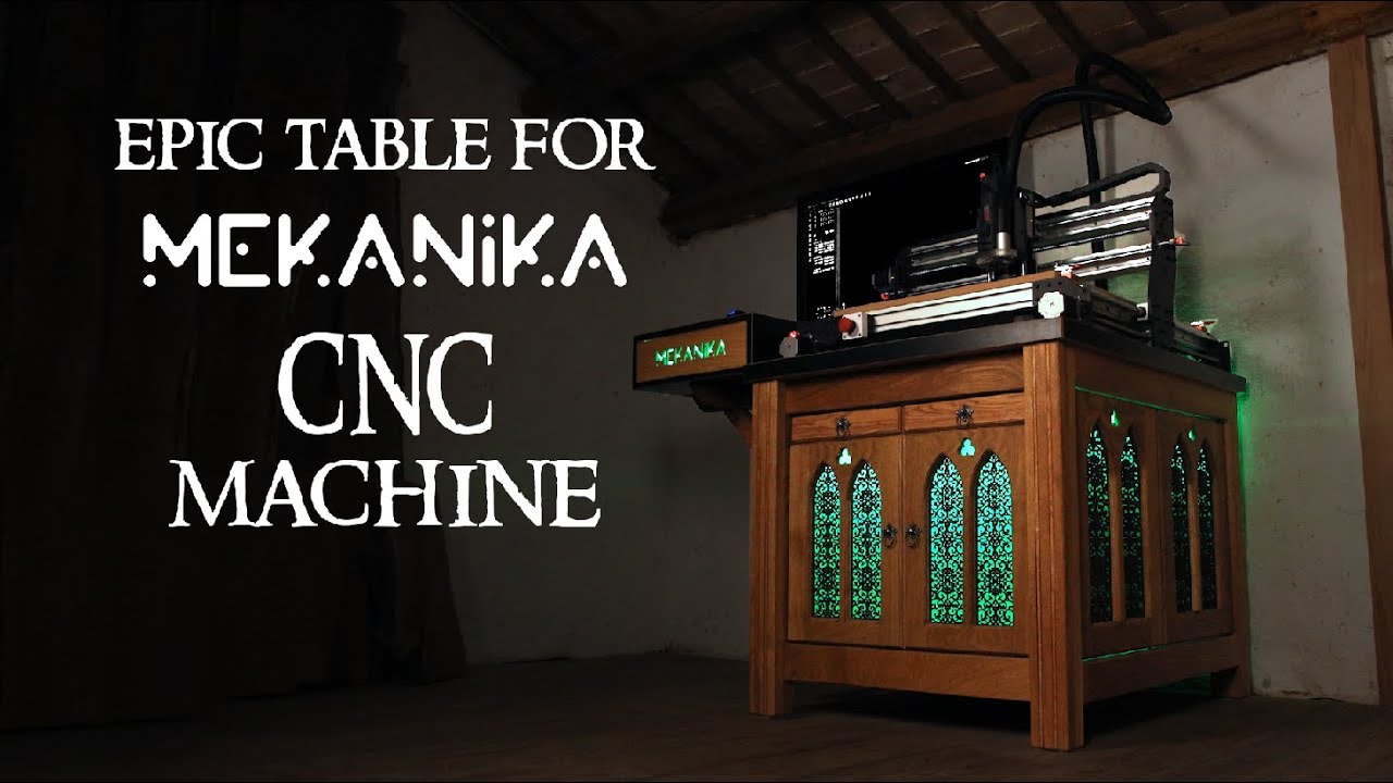 Overkill Workbench with Gothic Arches and RGB lights for my new CNC ...