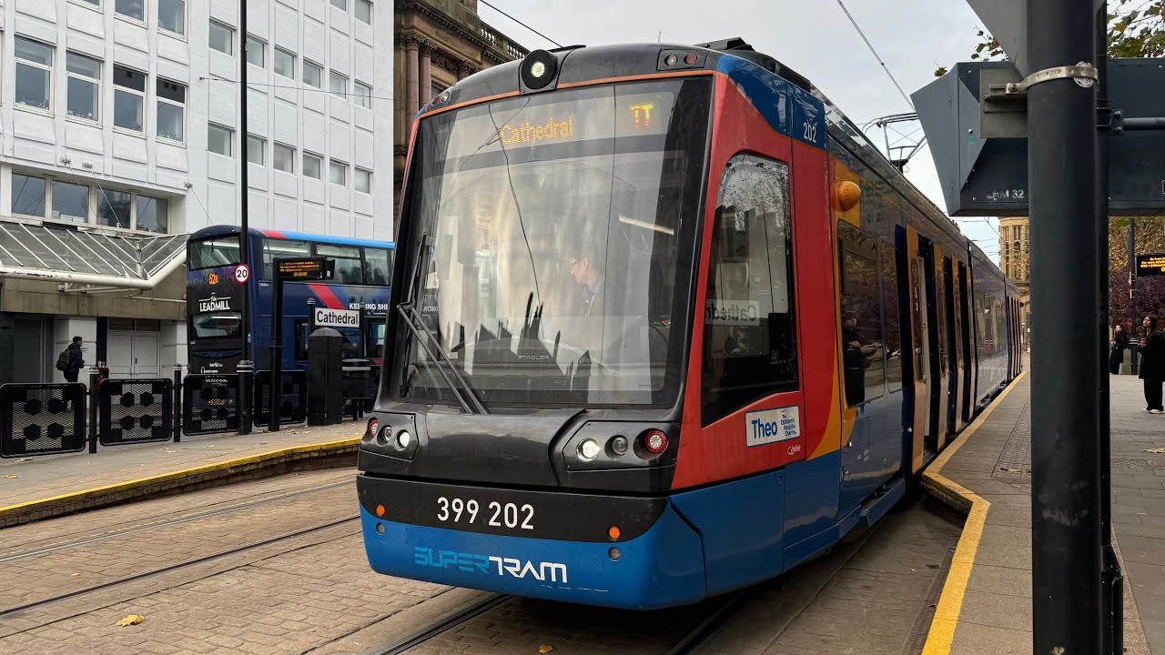 Sheffield Tram Train - Rotherham Parkgate to Cathedral (Full Route) - YouTube