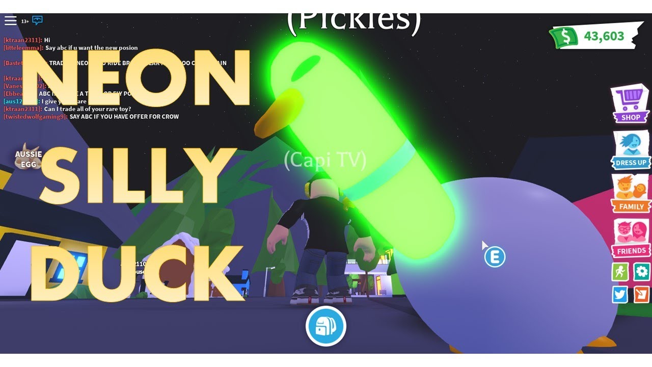 NEON SILLY DUCK | ADOPT ME | ROBLOX - YouTube