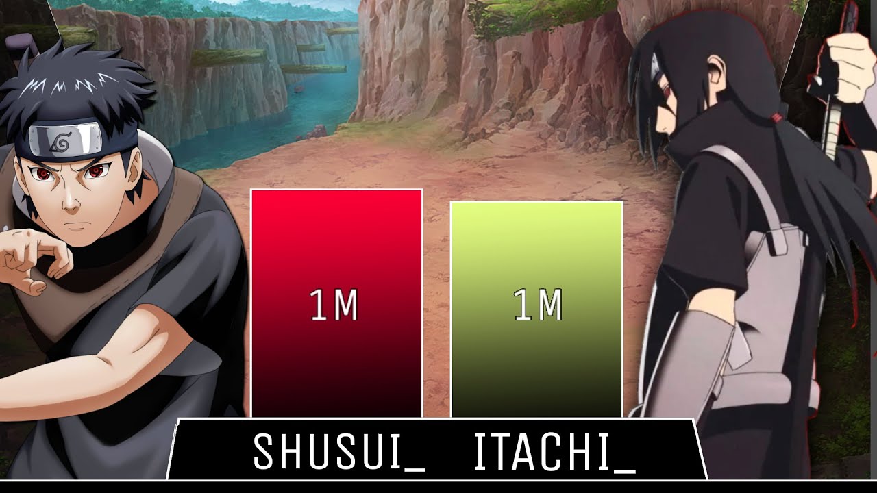 SHUSUI VS ITACHI Power levels/NARUTO Power levels - YouTube