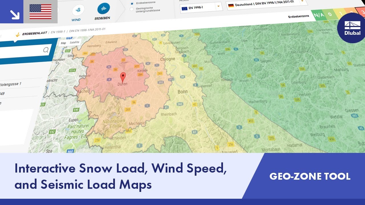 Dlubal Geo-Zone Tool: Interactive Snow Load, Wind Speed, and Seismic ...