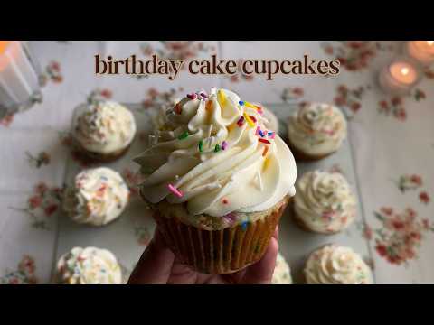 Birthday Cake Cupcakes ♡ Bake With Me