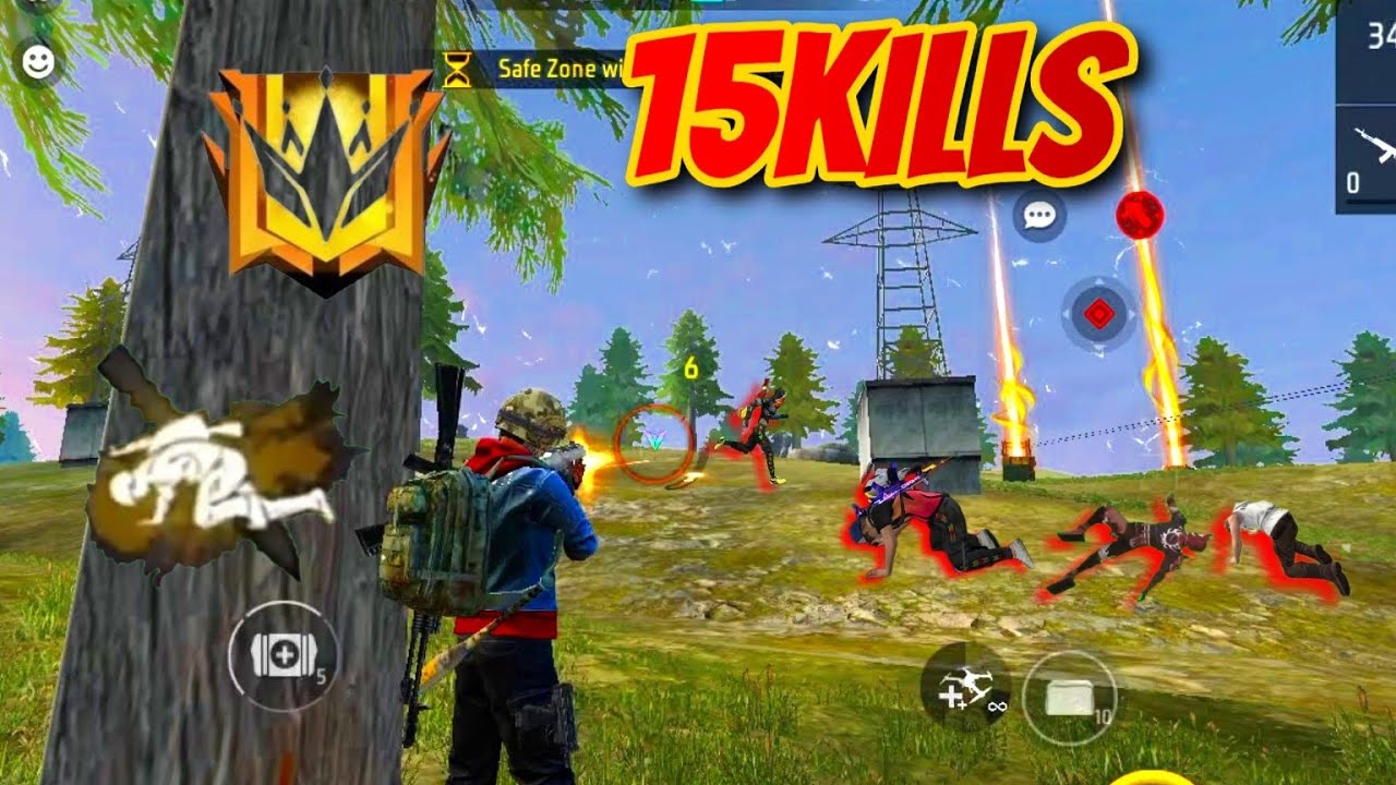 15 Kills! 😱 Can I Survive Till the End? 🔥 Free Fire Insane Gameplay,, # ...