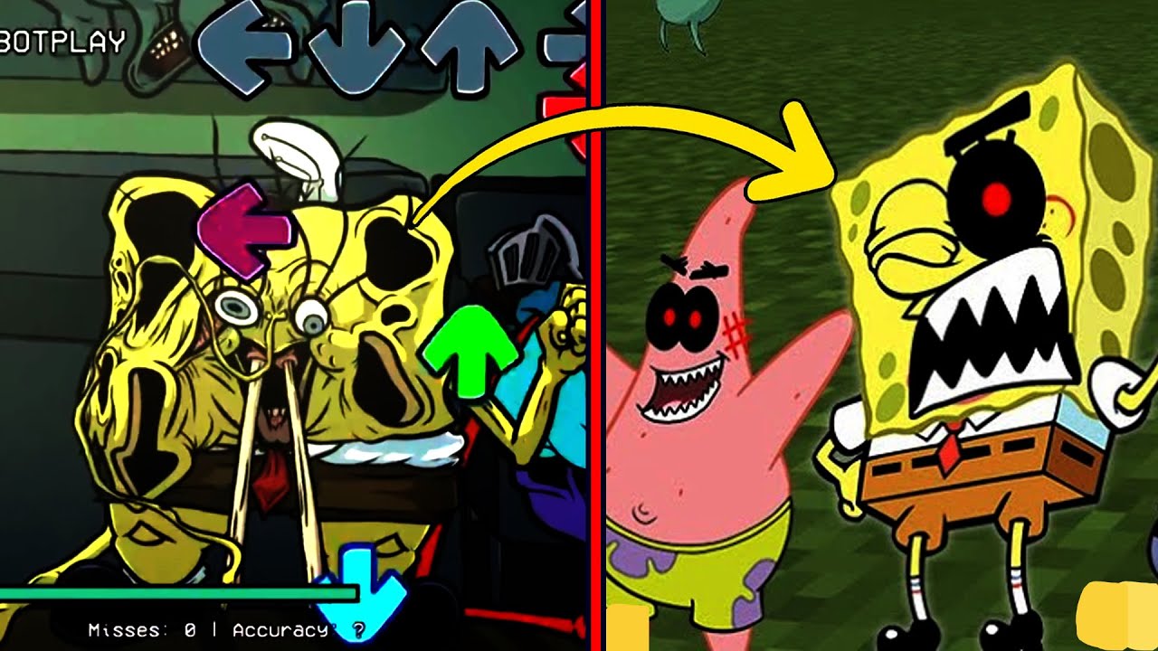 References In FNF VS Meatcanyon Spongebob x FNF Mod | Learn with Pibby ...