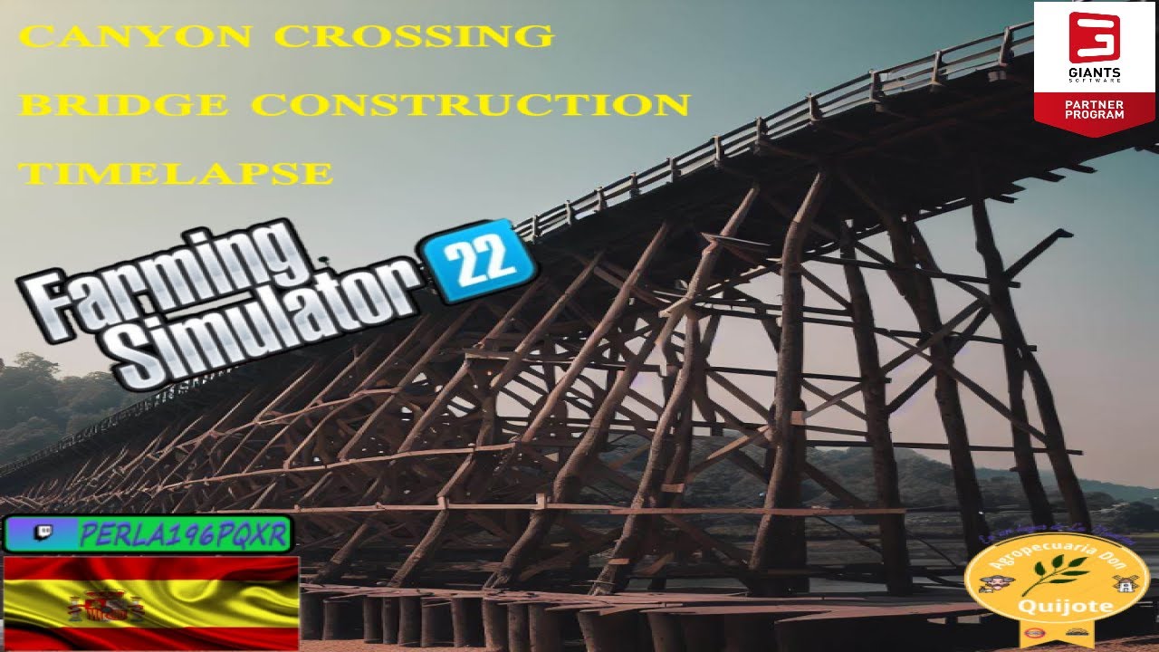 FS22 👁‍🗨 CANYON CROSSING 16X BY DAJNET BRIDGE CONSTRUCTION TIMELAPSE ...