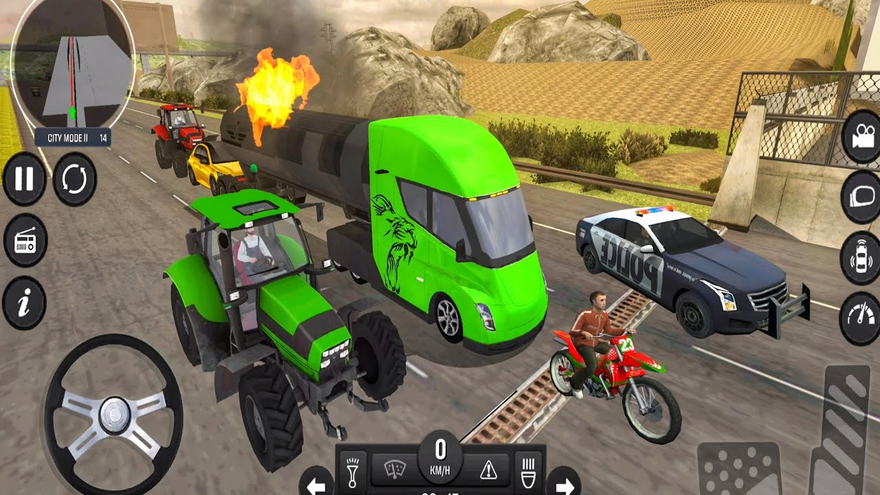 Fuel Tank Accident, Catch On Fire - Indian Truck Driving Games 3D #07 ...