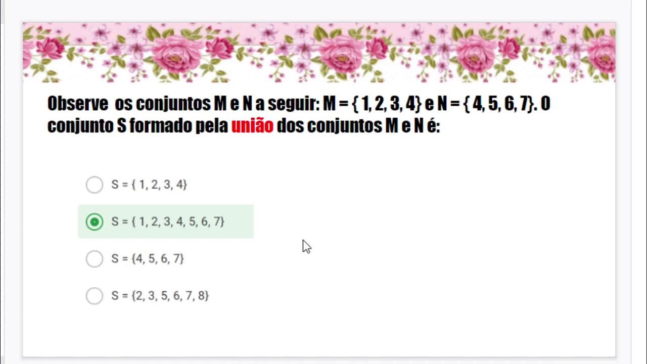 OPERAÇÕES COM CONJUNTOS - UNIÃO E INTERSECÇÃO - YouTube